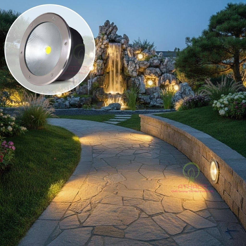 Đèn âm đất tròn COB - Công suất 5W/50W