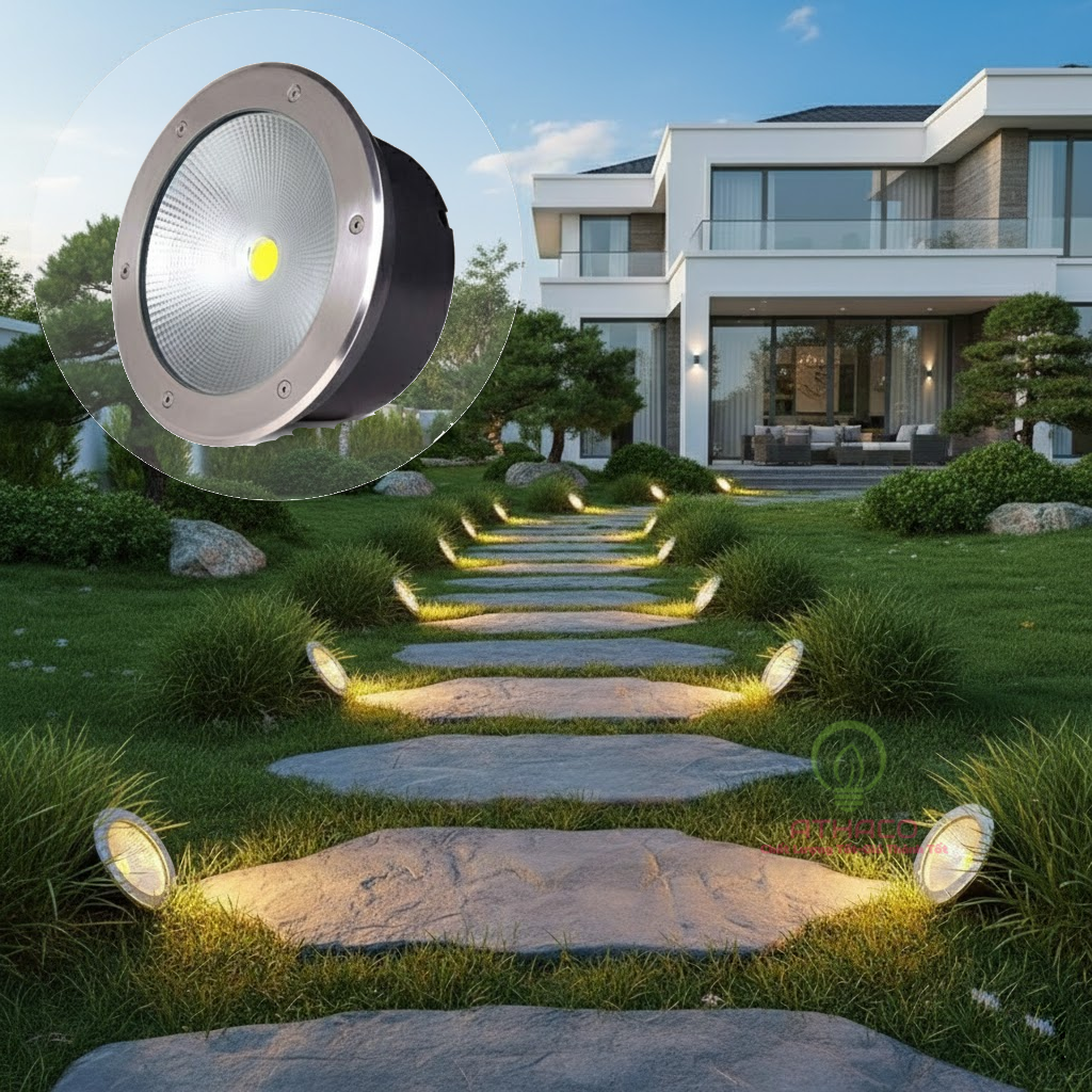 Đèn âm đất tròn COB - Công suất 5W/50W