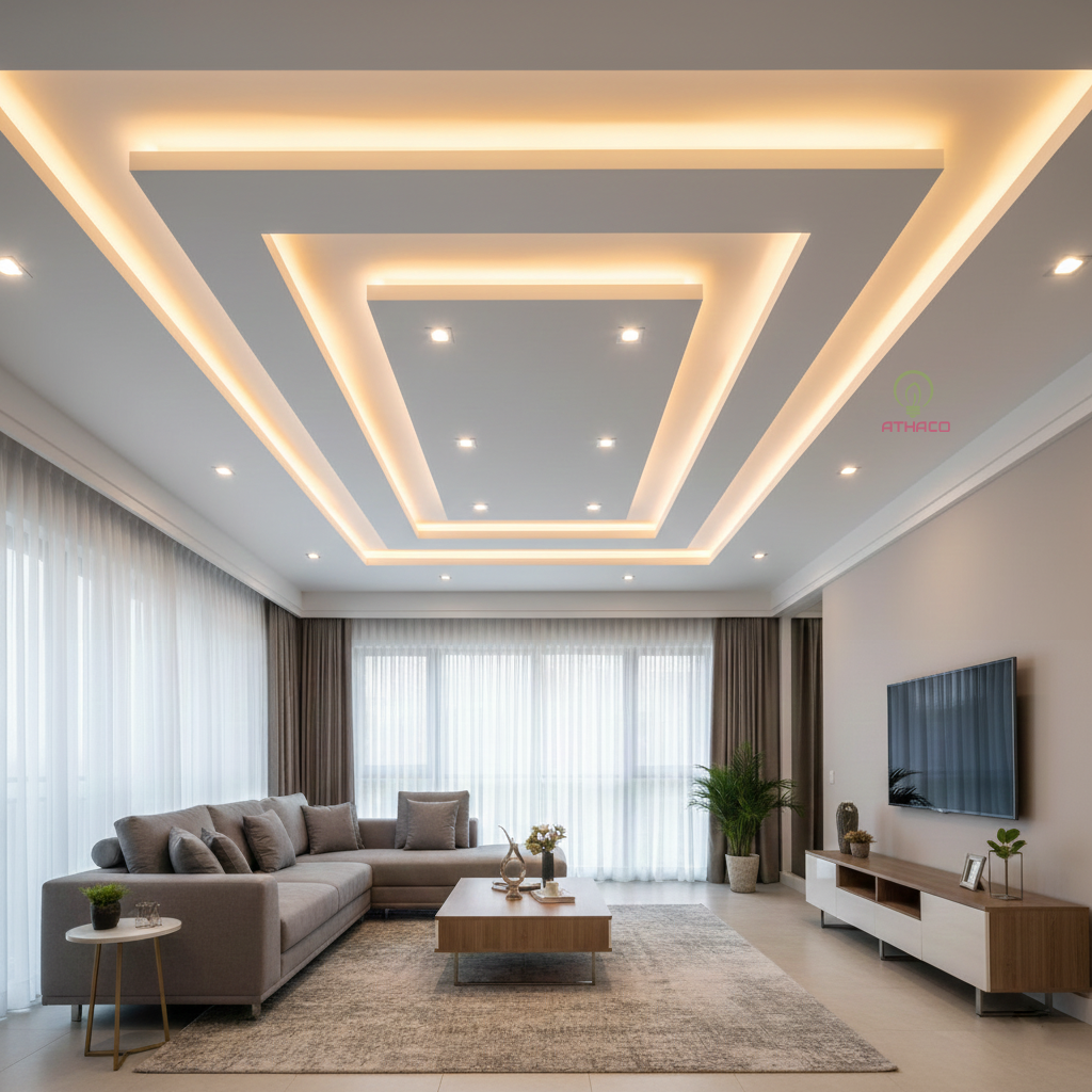 Đèn LED Hắt Trần Thạch Cao Hình Chữ Nhật hiện đại và tinh tế